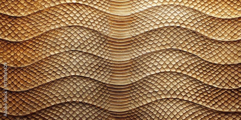 Scaly texture with undulating wave patterns in shades of brown and tan ...