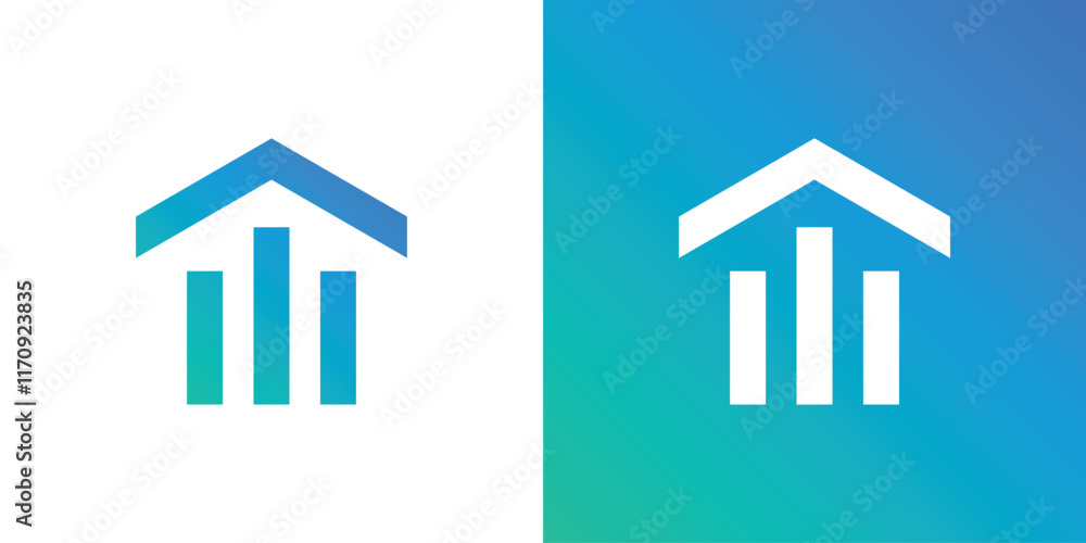 Finance logo template. accounting logo template. chart and arrow vector ...