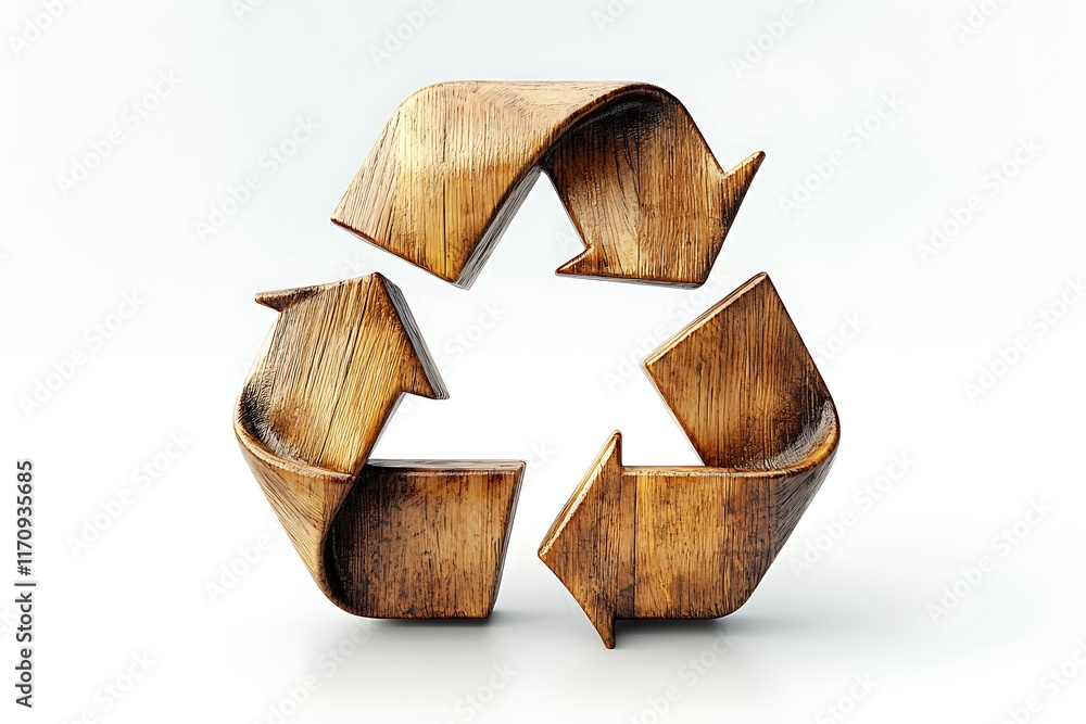 Recycling symbol icon on white background, a green arrow sign for eco ...