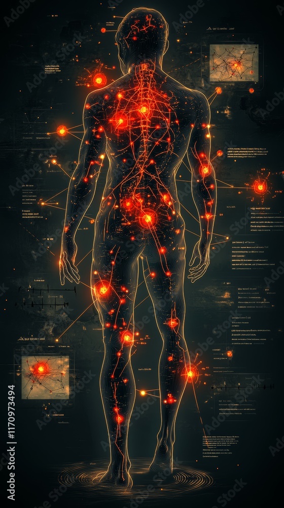 The Map of Pain, Somatic Symptom Disorder Stock Illustration | Adobe Stock