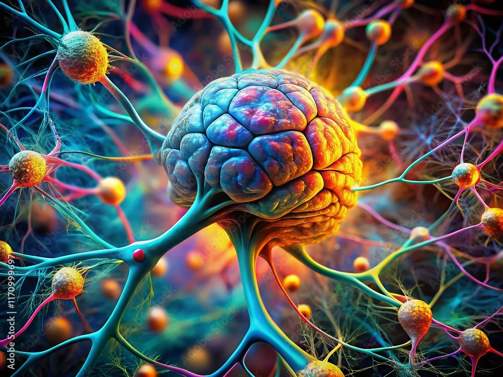 Microscopic Brain Structure: Detailed Cellular Anatomy Image Stock ...