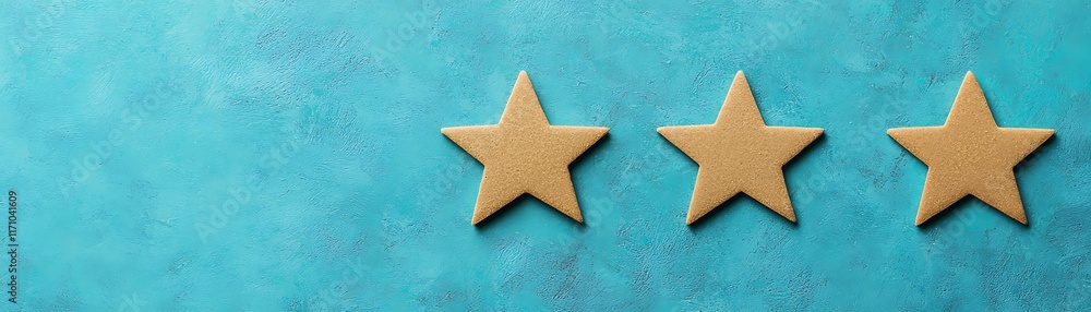 Online scam scammer fake websites concept, Three golden stars on a ...