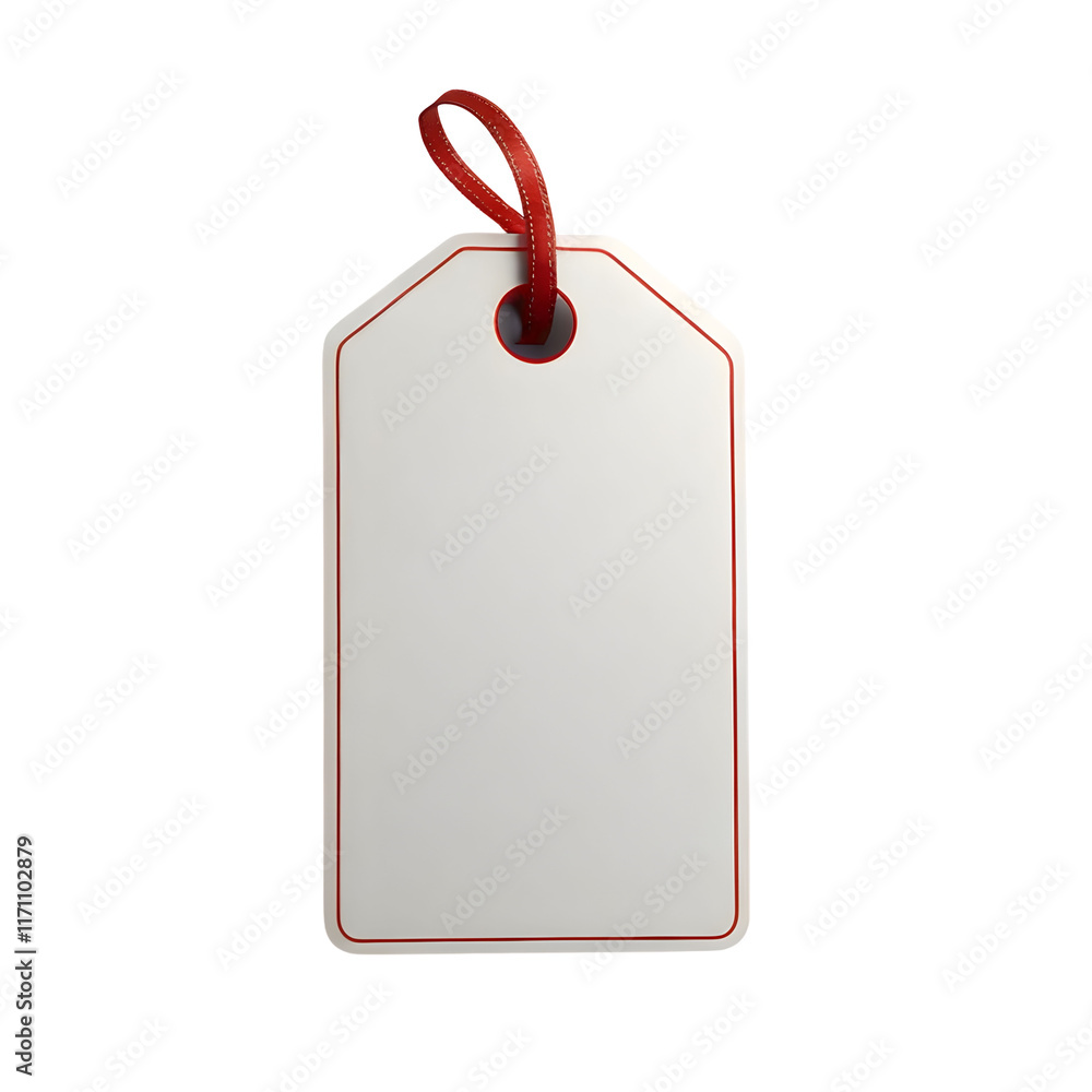 Blank price tag 3D render icon with transparent background. Price tag ...