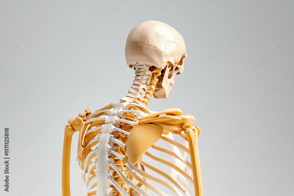 Human Skeleton Model Displaying Anatomy from Back Angle for Educational ...
