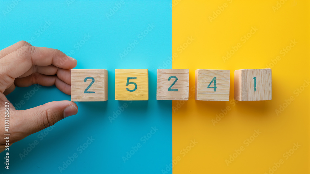 Stockillustratie Loading Progress Bar from 2024 to 2025 with Wooden ... Stockillustratie Loading Progress Bar from 2024 to 2025 with Wooden ...