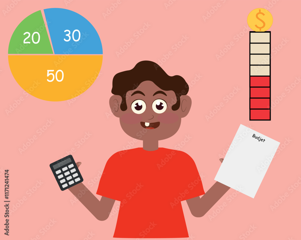 Financial literacy for children. budjeting, managment. Budget planning ...