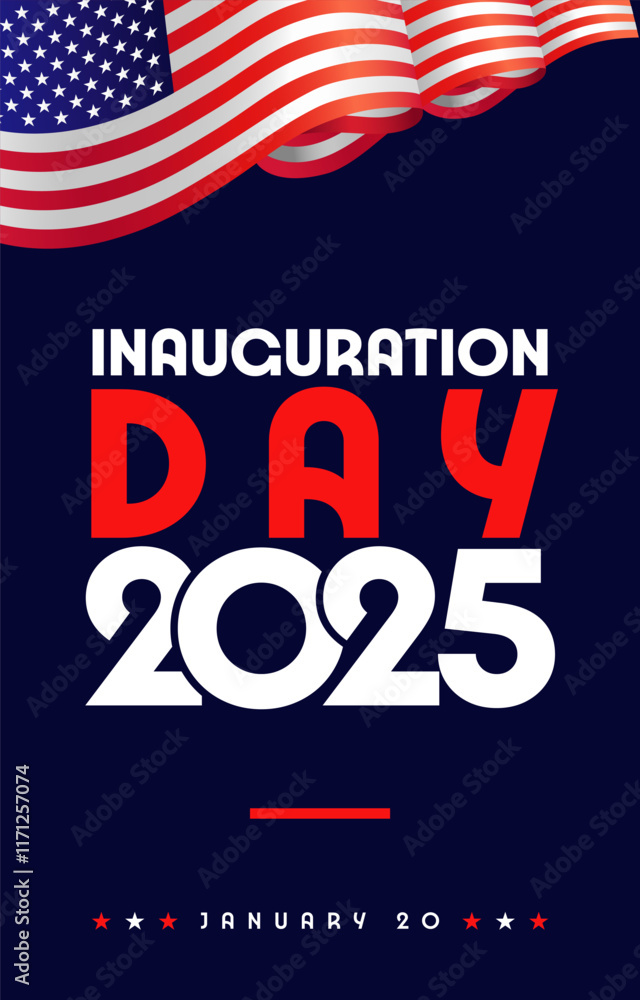 USA Inauguration Day 2025 vertical banner. Presidential Inauguration ...
