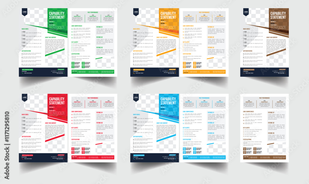 Technical Data Sheet layout template. Product Catalogue & modern a4 ...