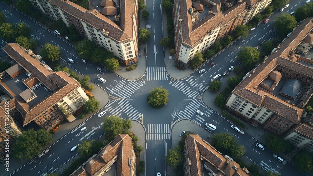 Diagonal street grid design. Benefits of angled streets in urban ...