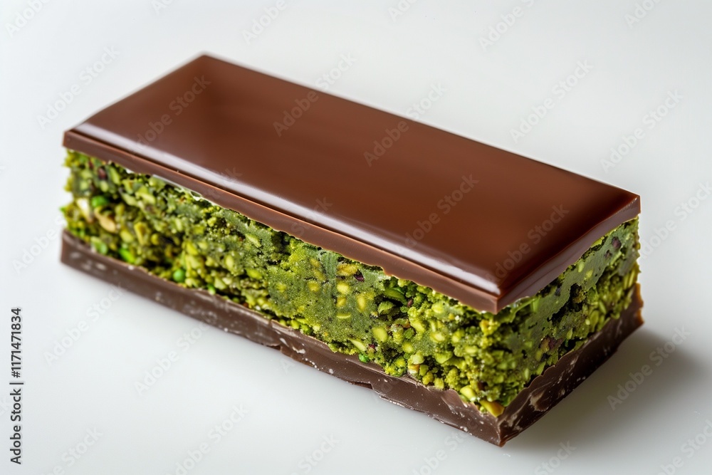 Dubai chocolate bar with pistachio cream and roasted Kadayif pastry ...