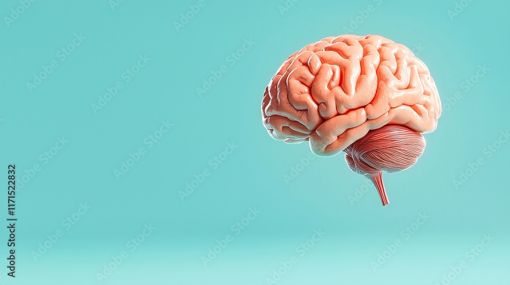 Neuroscience concept laboratory 3d render scientific exploration aerial ...