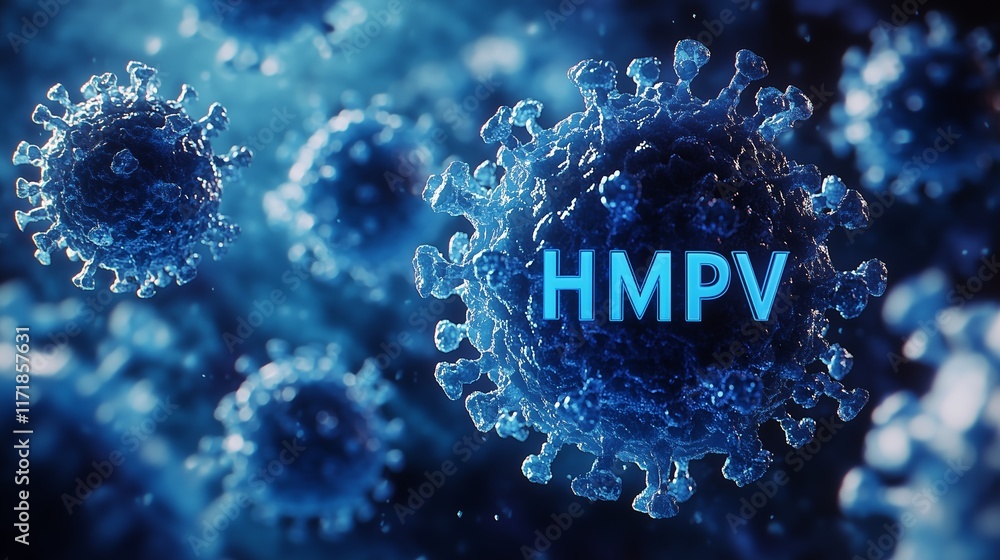 Human metapneumovirus or HMPV, virus causing upper and lower ...