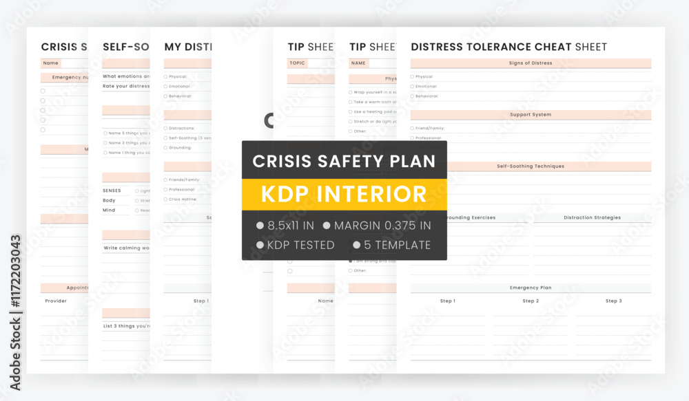 Printable Crisis Safety Plan Worksheets Template, TIP sheet strategies ...