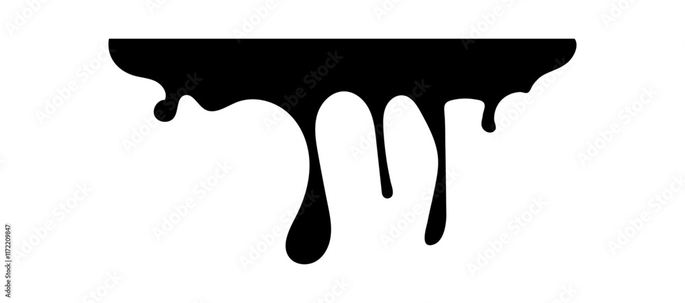 Pixel perfect icon set of ink drop drip oil melting paint liquid ...