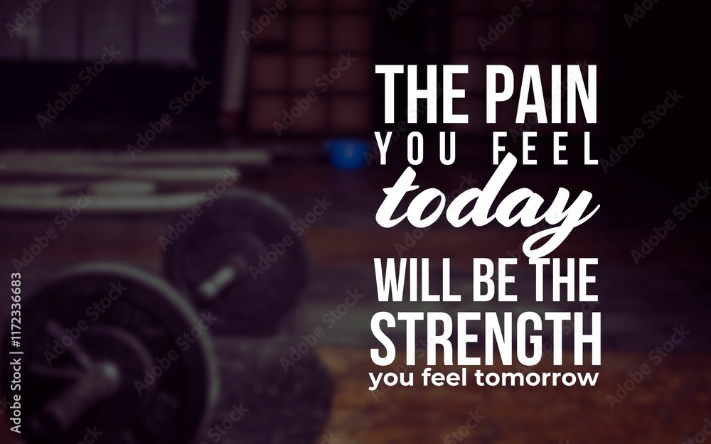 Foto stock di Motivational workout quotes to inspire fitness and ...