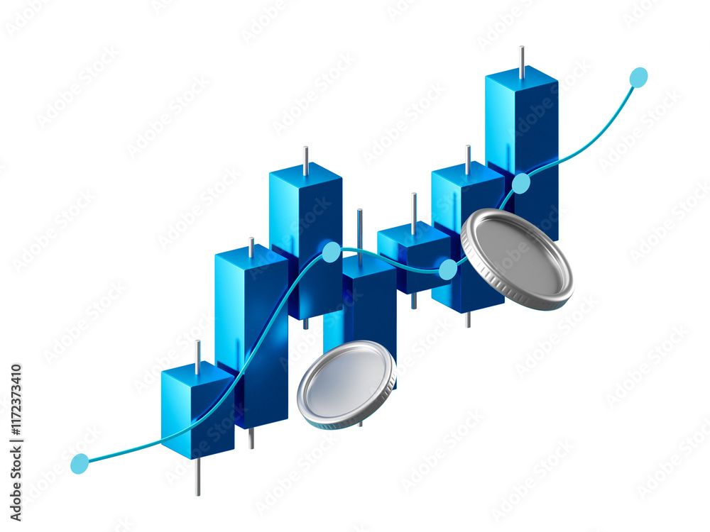 PNG Stock trading finance investment isolated on transparent 3d ...
