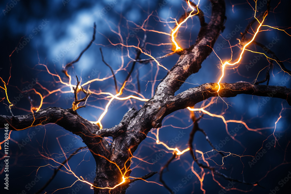 Стоковое фото «awe-inspiring display of a volcanic eruption with its ...