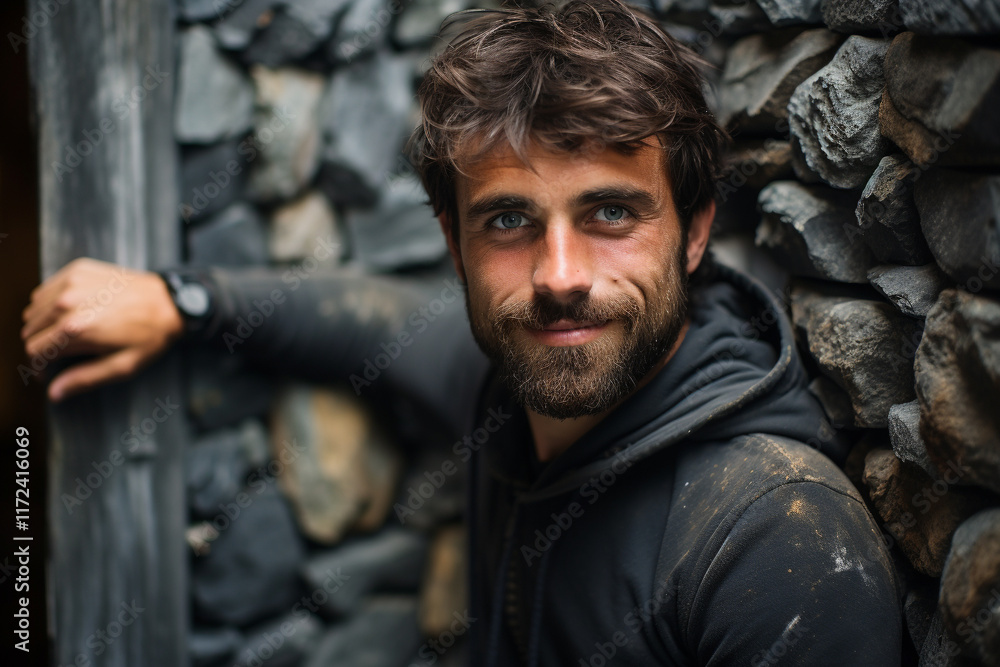 slate stone wall showcases a complex and detailed beauty with its ...