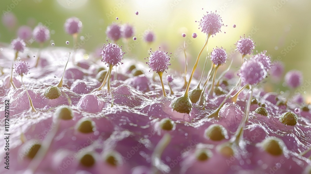 Analyzing clogged skin pores with sebum a digital rendering of skin ...