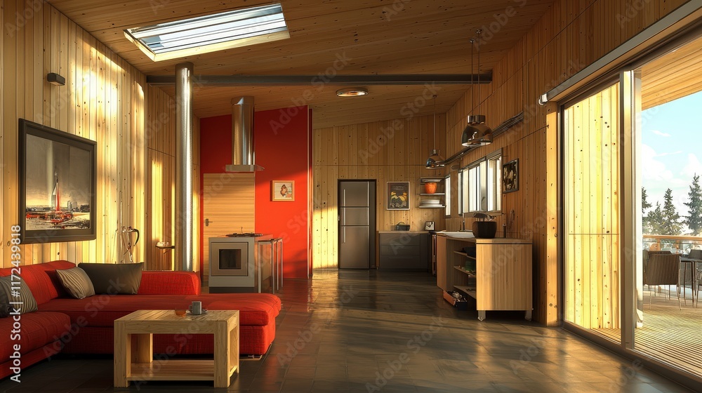 Sustainable single-storey house with a focus on reducing environmental ...