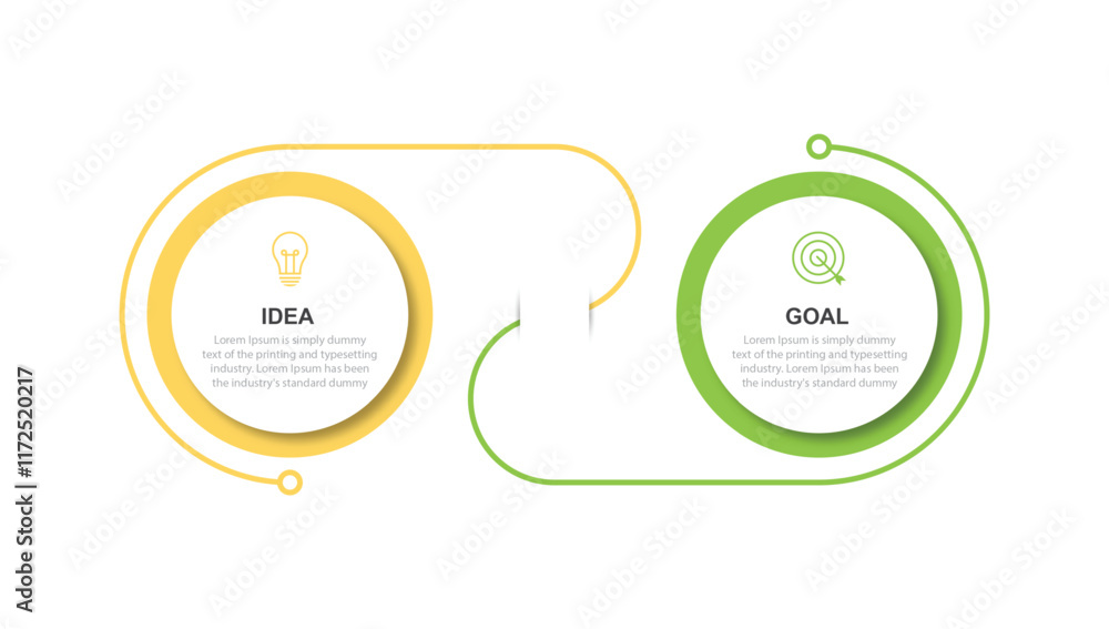 2 step process infographic template vector elementPrint Stock Vector ...