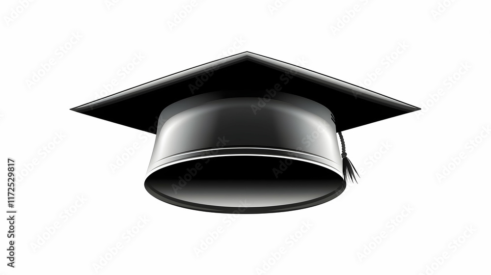 Class of 2025 photo of a black college graduation cap isolated on a ...