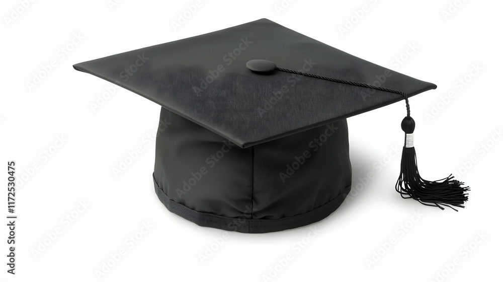 Class of 2025 photo of a black college graduation cap isolated on a ...