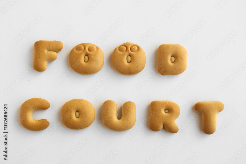 set of Bakery alphabet. words made from letters for holiday decor ...