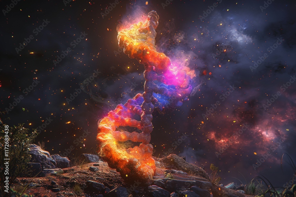 Molecular structure of dna the helical spiral of genetic information ...