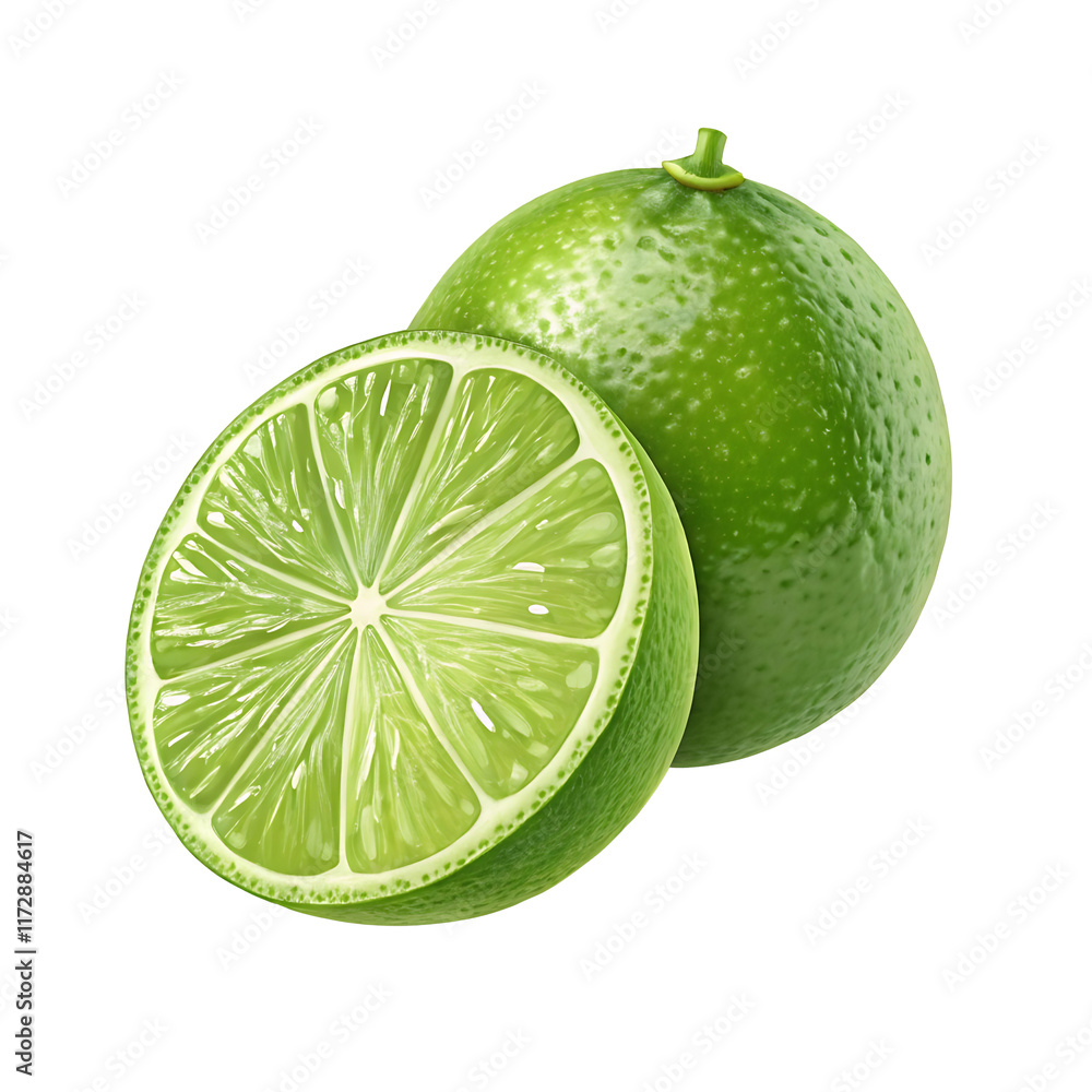 green Lime isolated PNG Clipart with transparent background Stock Photo ...