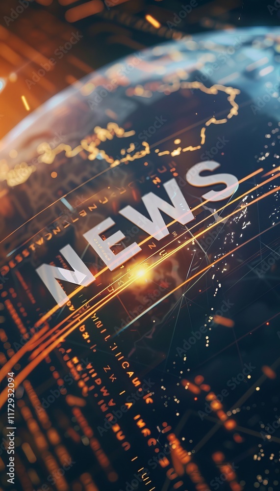 Dynamic news studio background with rotating earth and elegant news ...
