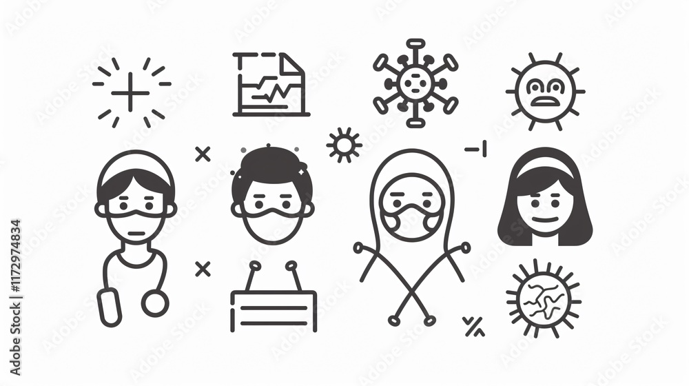 Professional Outlined Black and White Vector Line Icon for Visual ...