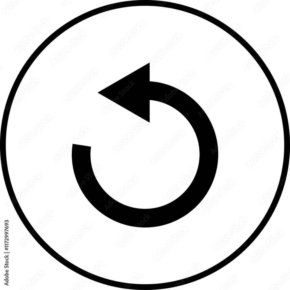 Rotation Arrow Icon. Refresh and restart arrows in a modern vector ...