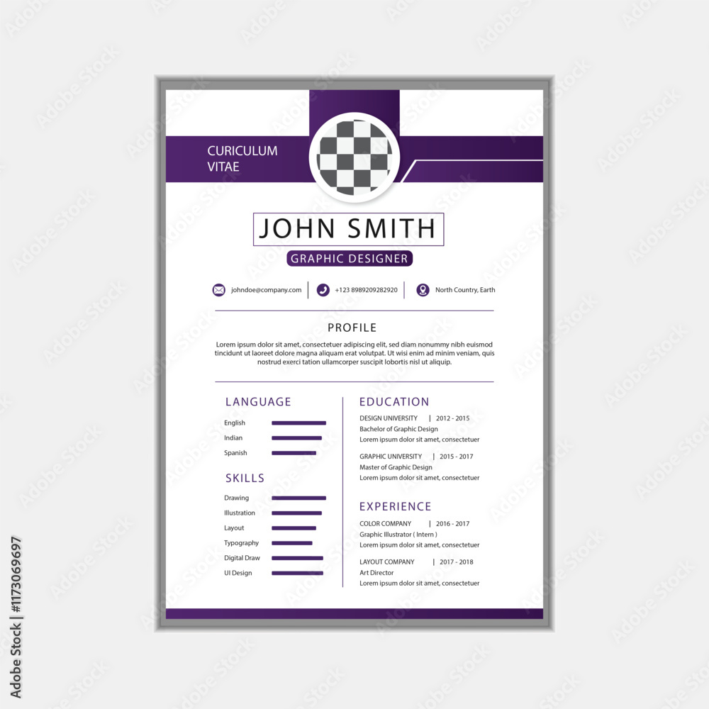 Modern, Resume, Template CV Cover Letter, Stock Vector | Adobe Stock