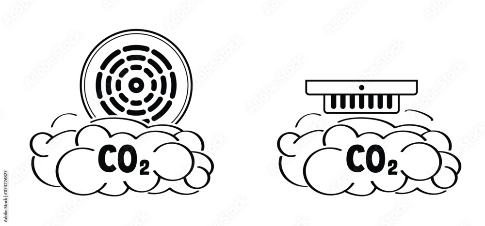 Home CO2 sensor. Smoke, fire alarm detector. Air quality monitor ...
