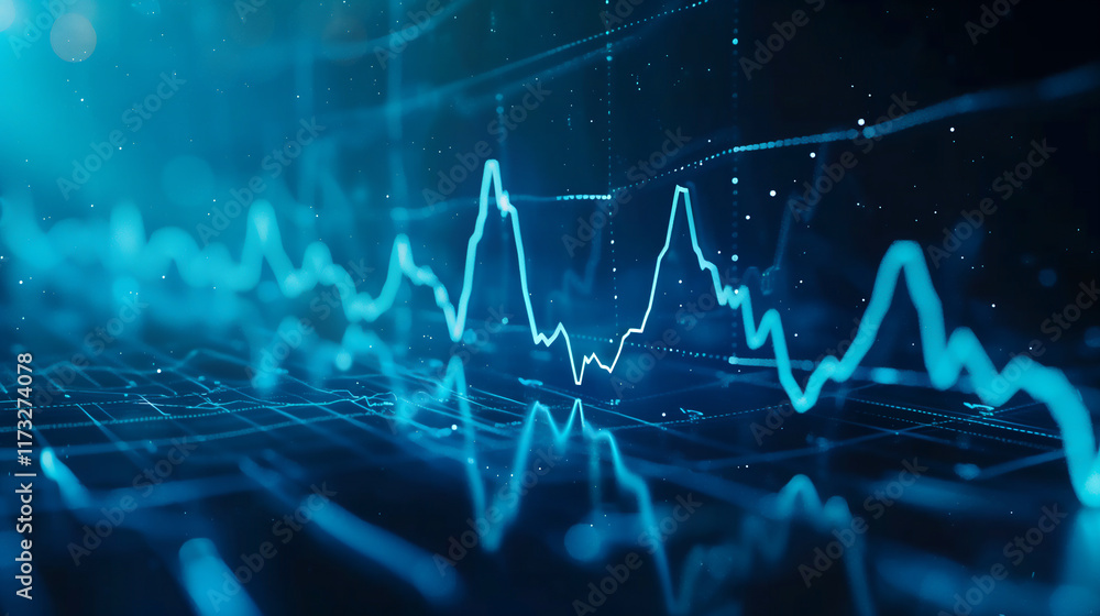 Audio soundwave scope signal as an abstract background depicting a ...
