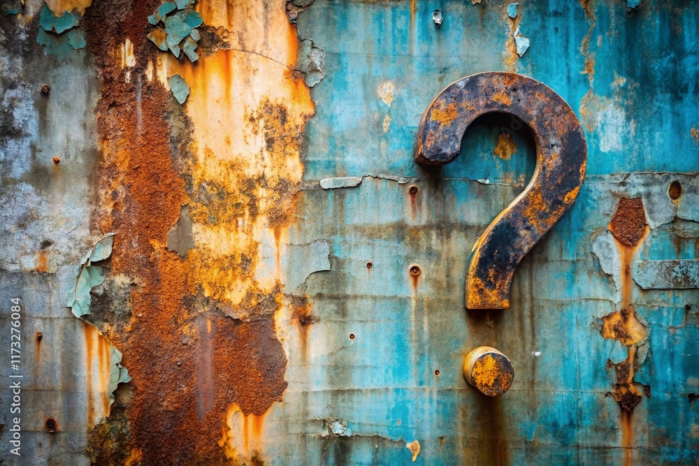 Grungy Wall with Question Mark - Mystery, Enigma, Life's Questions ...