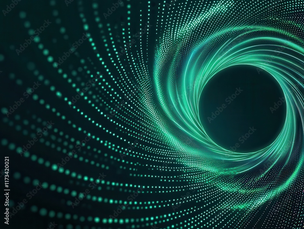 Ai Machine Learning Algorithm Visualized As An Evolving Glowing Spiral