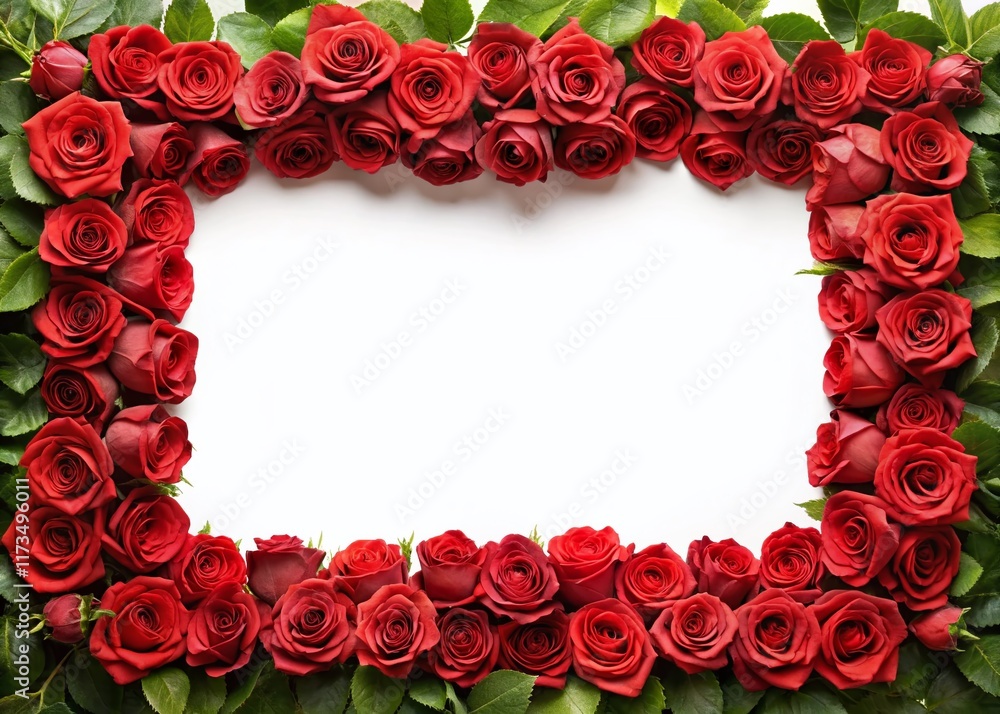 Red Rose Frame PNG: Romantic Floral Border for Wedding Invitations ...
