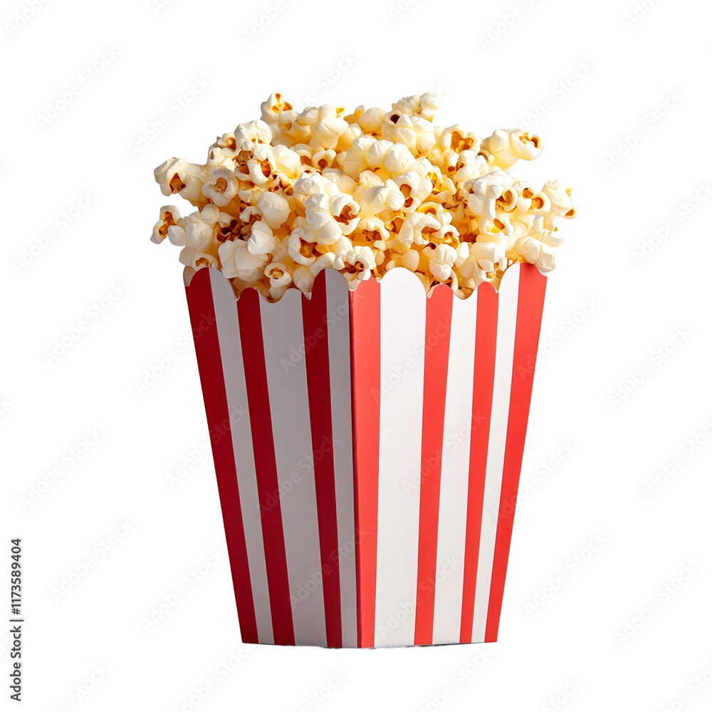 Blank popcorn box mockup in plain white isolated background Stock Photo ...