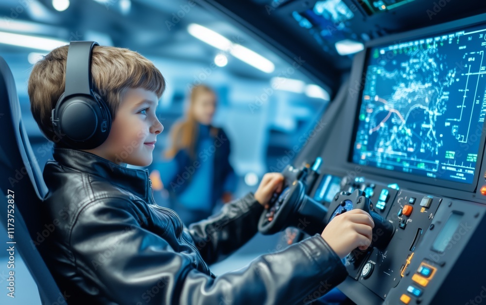Child Pilot in Futuristic Cockpit: Exploring the Future of Flight life ...