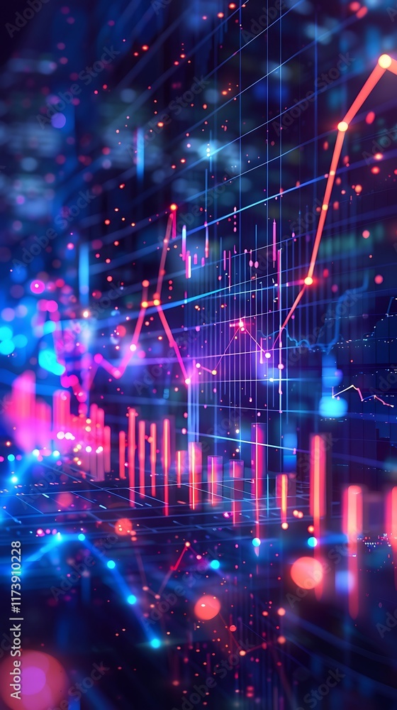 Wealth accumulation chart with bright, contrasting colors and bold ...