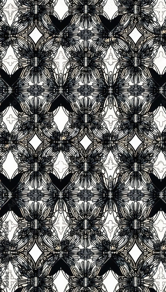 Complex, repeating vector illustration of a Shipibo-style tessellation ...