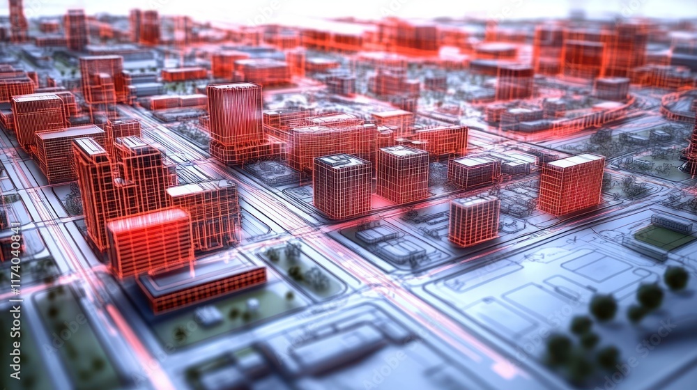 Detailed Architectural Blueprint of Modern Urban Planning and ...