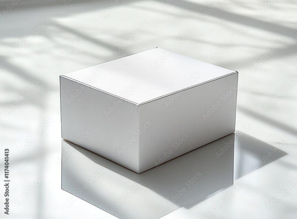 white box product mockup template design container cardboard blank ...