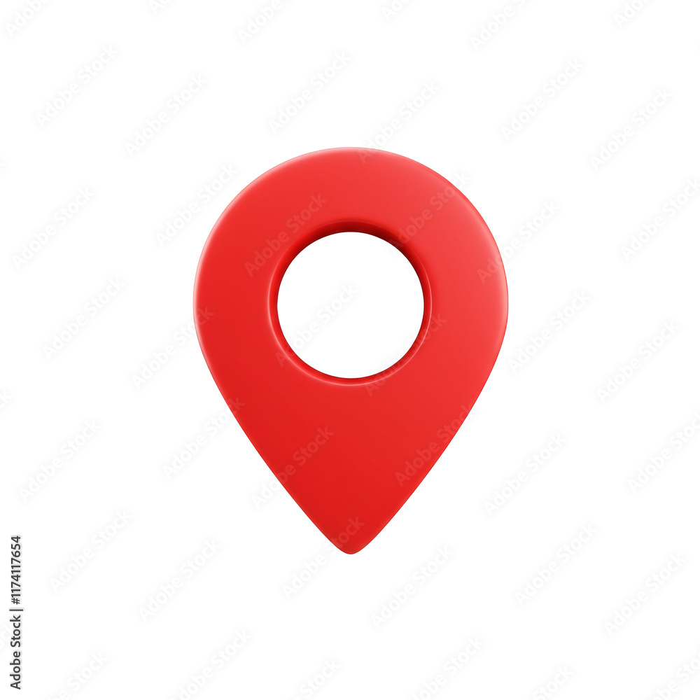 red location icon png, location pin on transparent background Stock ...