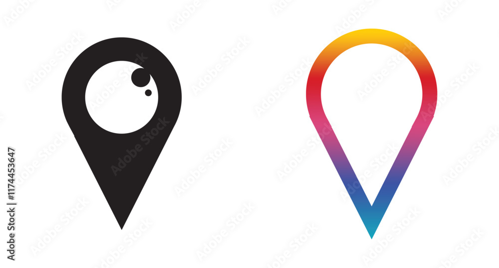 Location icon,Map logo for maps google maps, sign, route, position ...