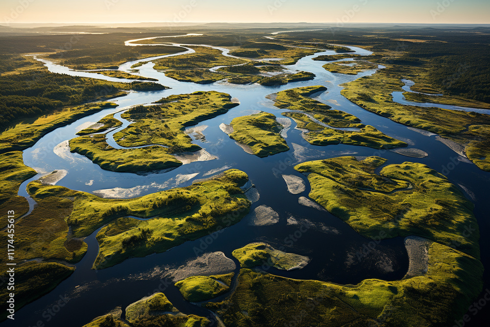 From high above, Little River estuary unveils a breathtaking tapestry ...