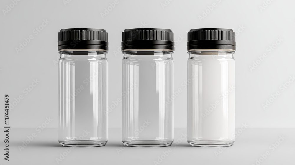 Plastic bottle for protein shake, sport drink and whey. Empty clear ...