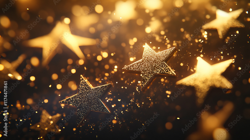 Gold stars game icons with fill progress. UI design elements of load ...